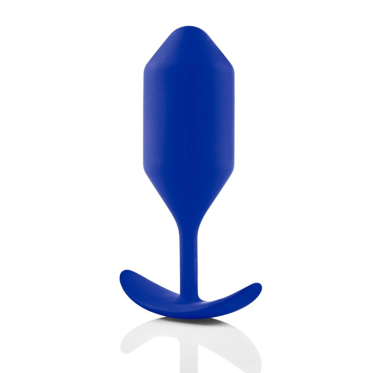 Buy Now b-Vibe Snug Plug 4 Weighted Silicone Butt Plug Navy Blue | Prowler