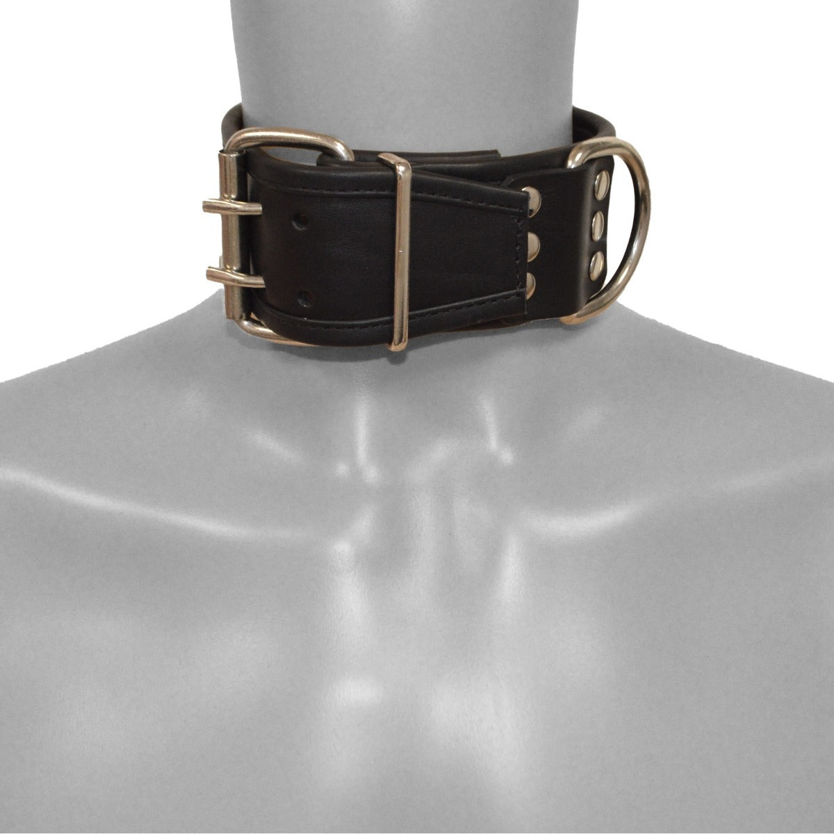 Prowler RED Leather Collar Black