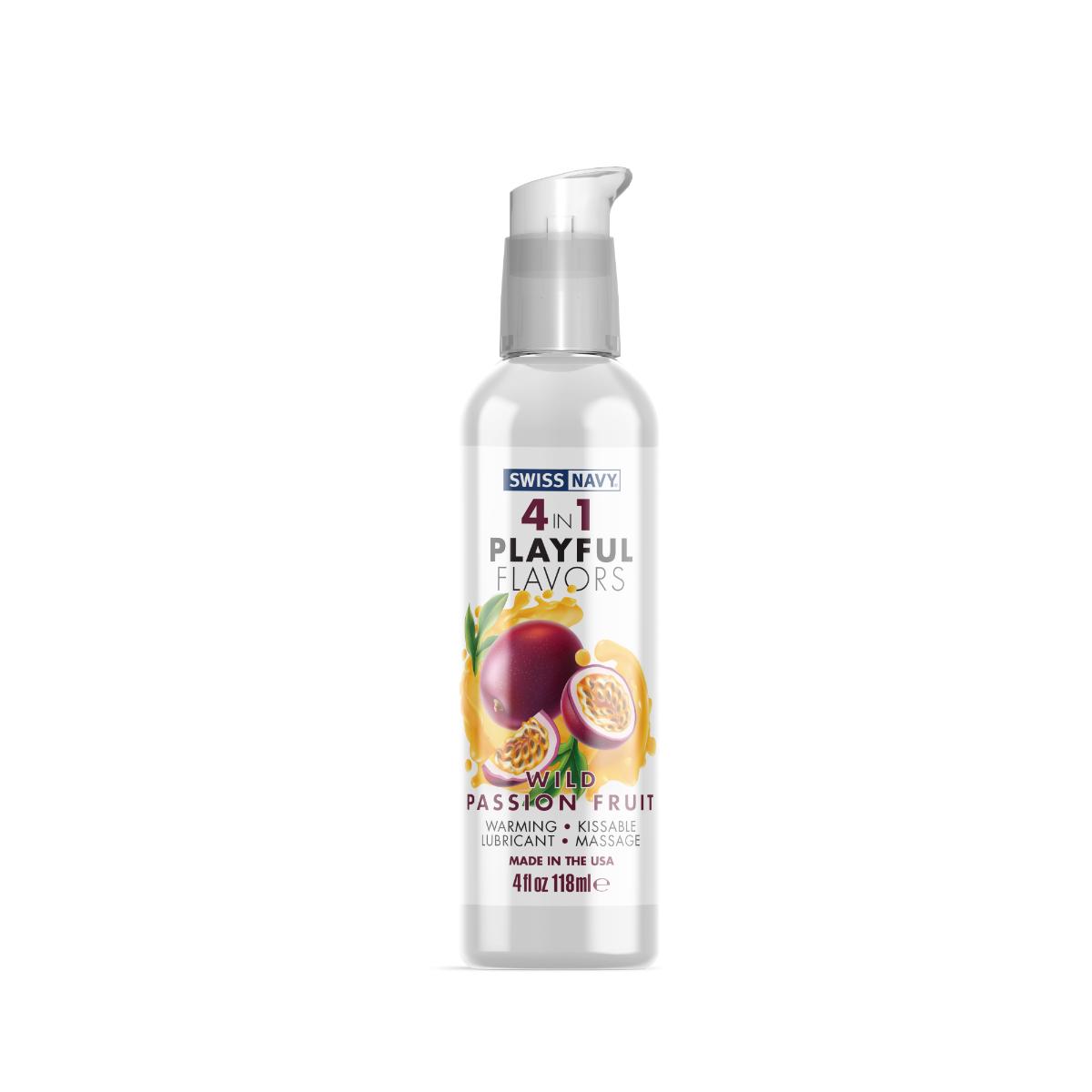 Swiss Navy 4 In 1 Wild Passion Fruit Flavoured Water Based Lube 4oz ...