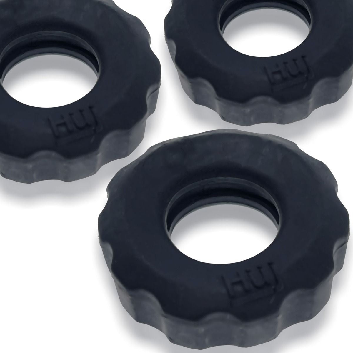 Shop Hunkyjunk Super HUJ Cock Ring 3 Pack Tar Ice | Prowler
