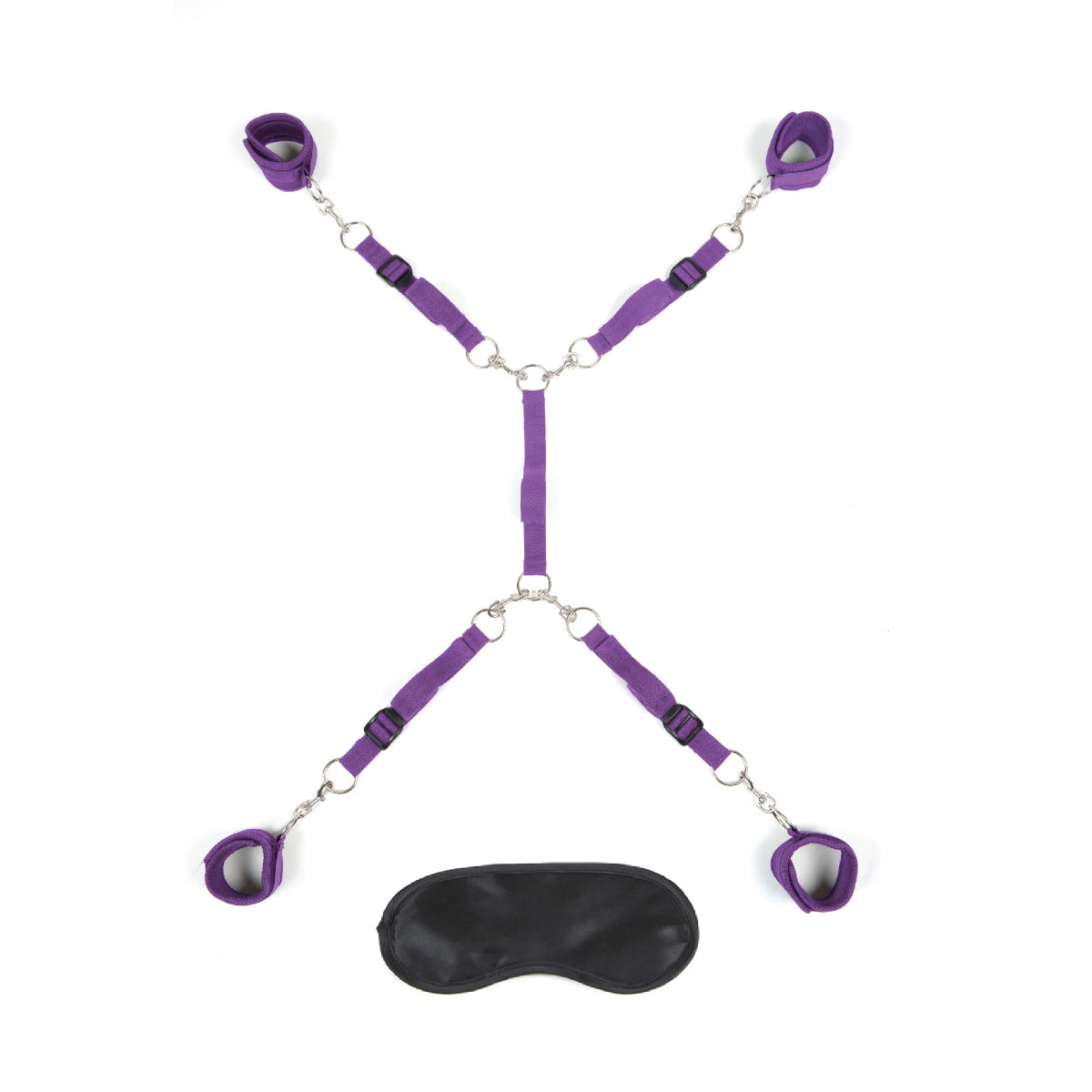 Buy Now Lux Fetish 7 Piece Bed Spreader System - Purple | Prowler