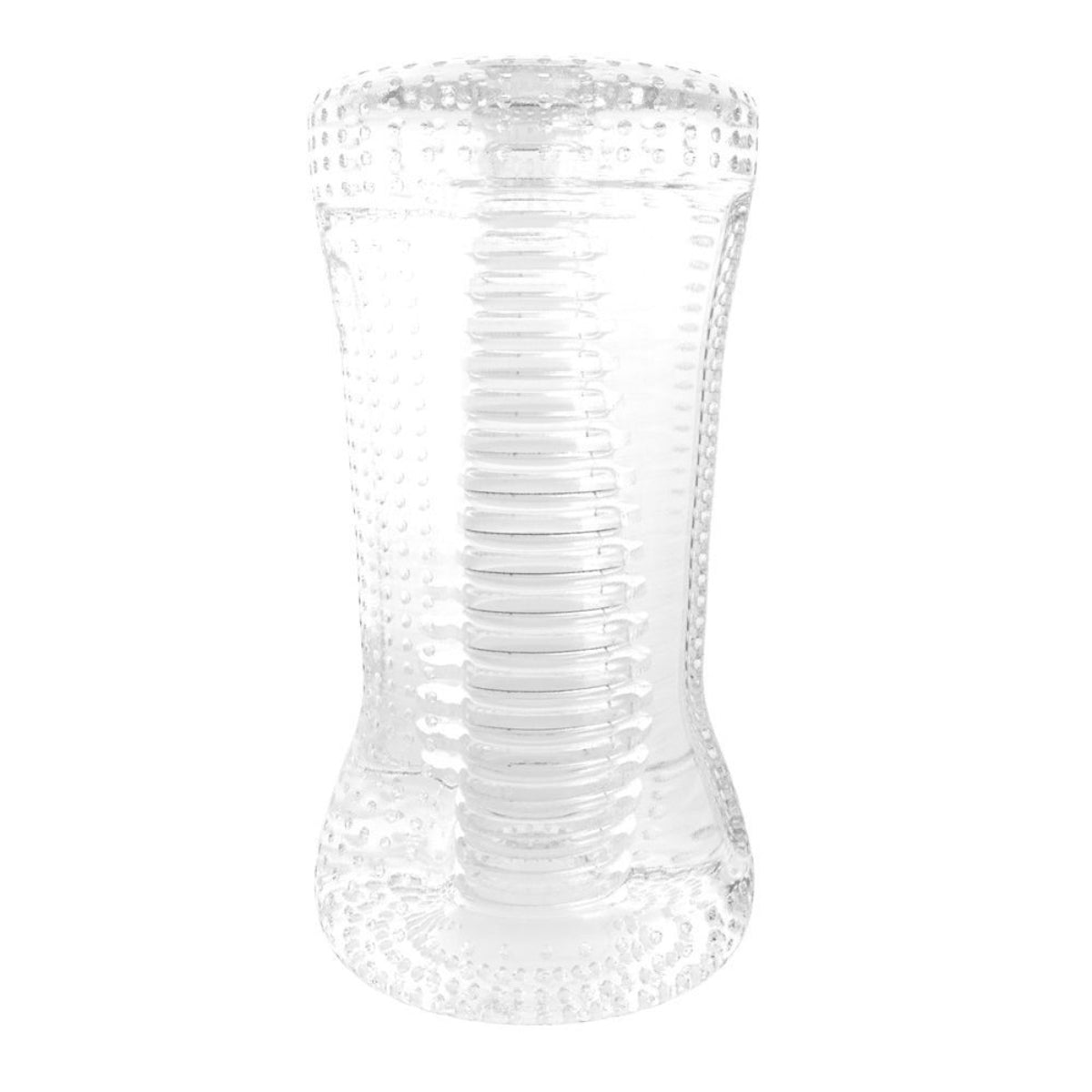 Buy Now Me You Us Ripple Dual End Stroker Masturbator Clear | Prowler